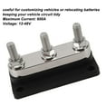 12-48V Power Distribution Block, 600A M10 3-Stud Bus Bar, Black, for Car Trucks RVs Marine Boats ...