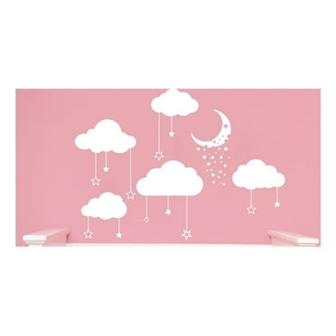 Blue Clouds Wall Stickers Decor Watercolor Clouds Wall Decals Peel and ...