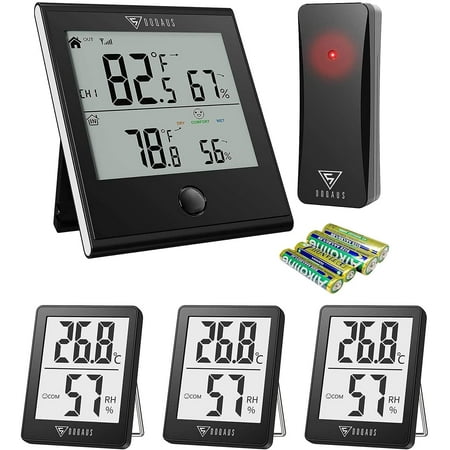 Indoor Thermometer [3 Pack]+ Indoor Outdoor Thermometer Wireless ...