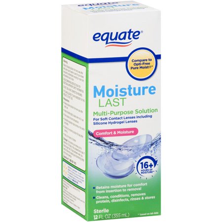 Equate Moisture Last Multi-Purpose Solution for Soft Contacts, 12 fl oz ...
