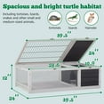 NiamVelo Wooden Tortoise Habitat, Indoor Outdoor Turtle House with ...