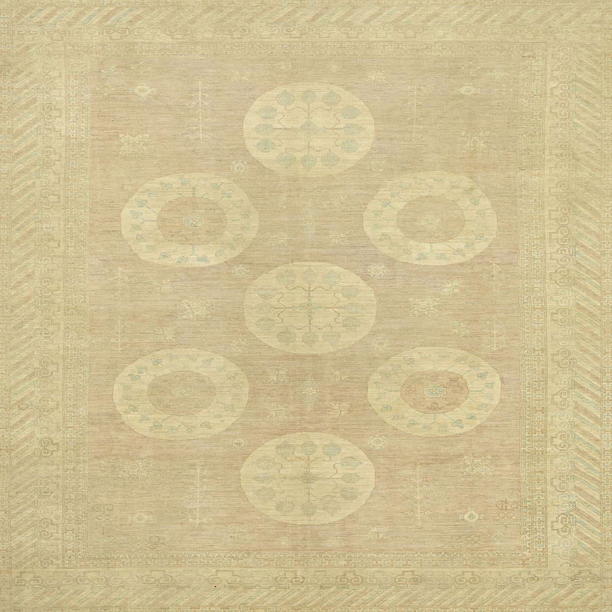 Ahgly Company Indoor Square Abstract Metallic Gold Oriental Area Rugs ...