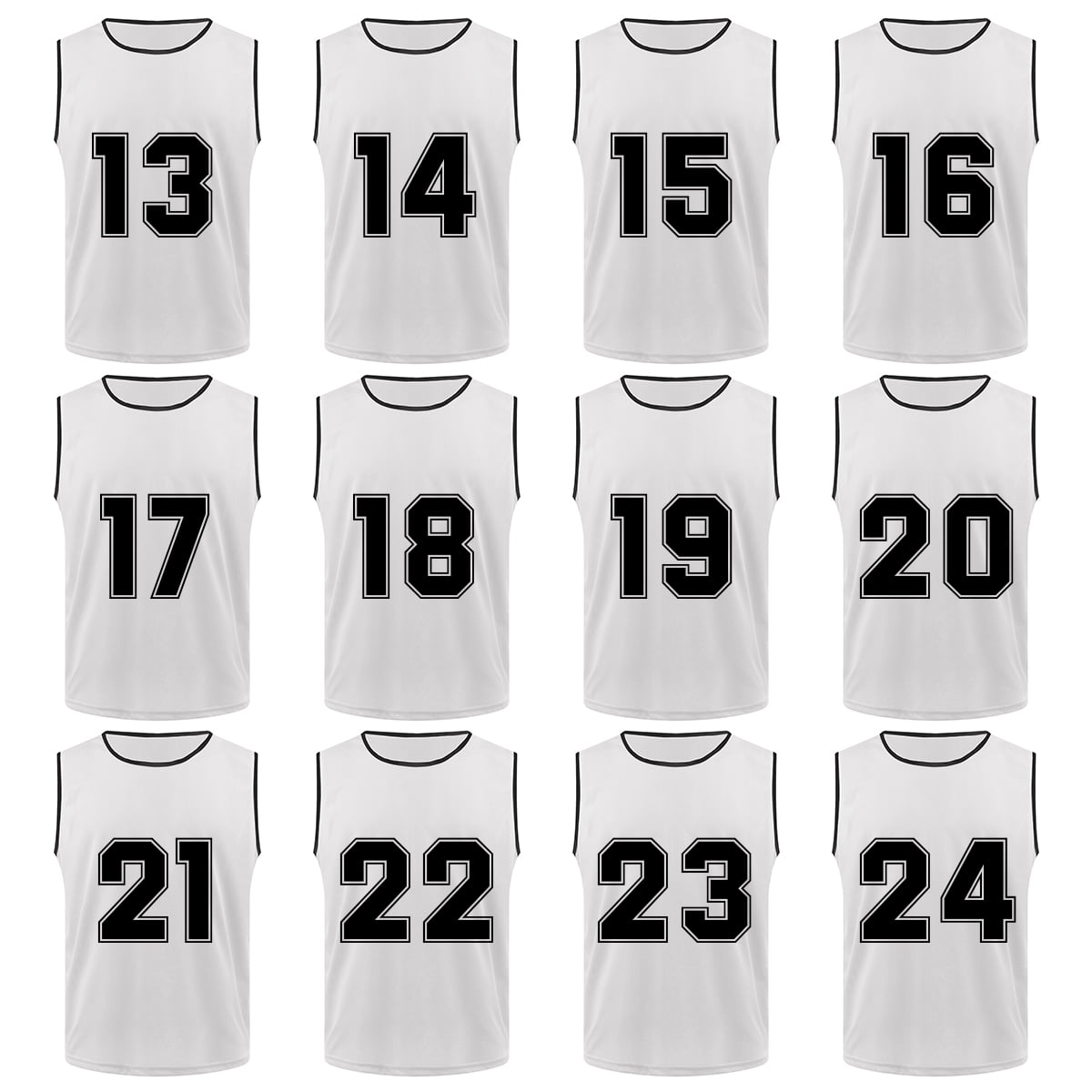 Click here for Toptie 12 Pack Numbered Scrimmage Team Practice Pi... prices