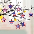12 Pcs Independence Day Star Hanging Ornaments, Patriotic Paper Decor ...
