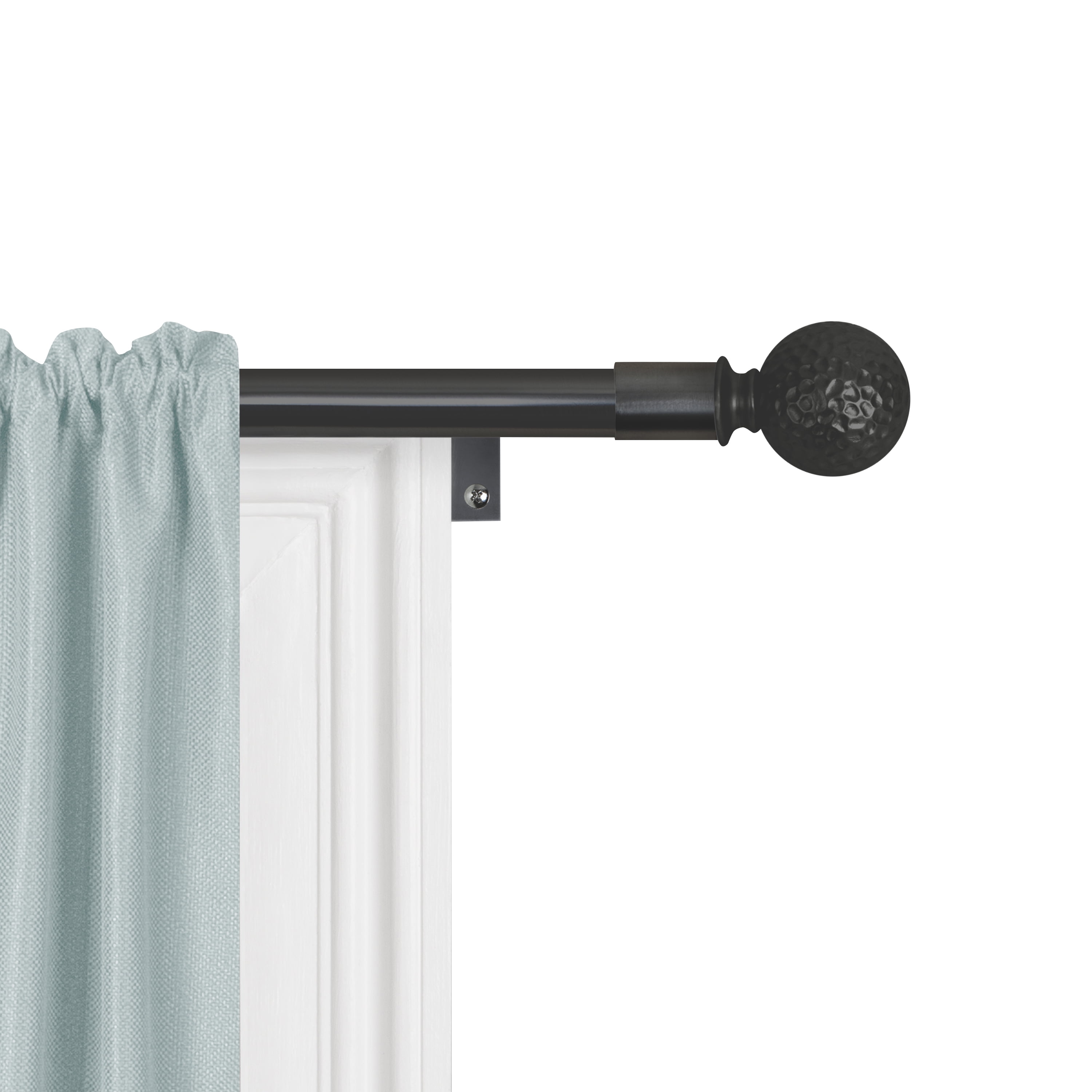 Smart Rods No Measuring Easy Install Adjustable Drapery Window Rod, 48 ...