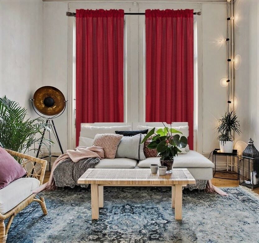 2PC FAUX SILK PANELS SHEER LIGHT FILTERING WINDOW CURTAIN MIX COLOR NEW ...