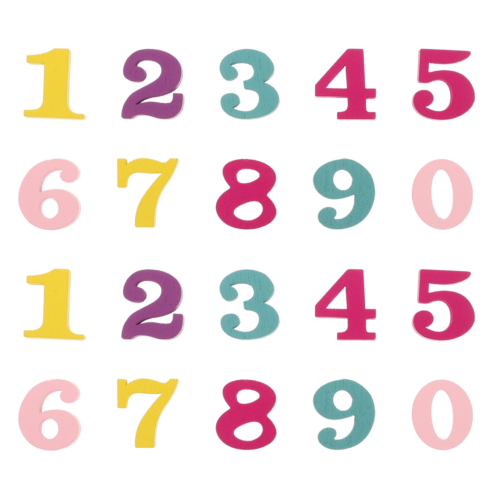 Miangastore 200pcs Number Wood Chips DIY Numbers Chips Decorative ...