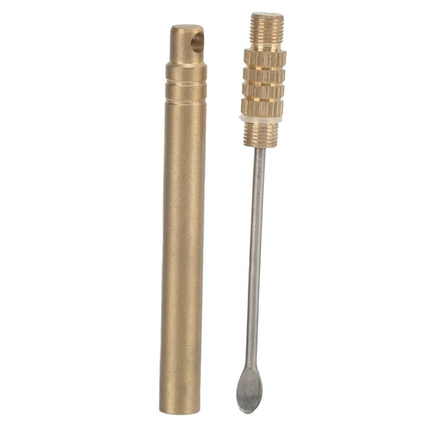 Ear Pick Titanium Alloy Brass Glossy Round Portable Light Removal Tool ...