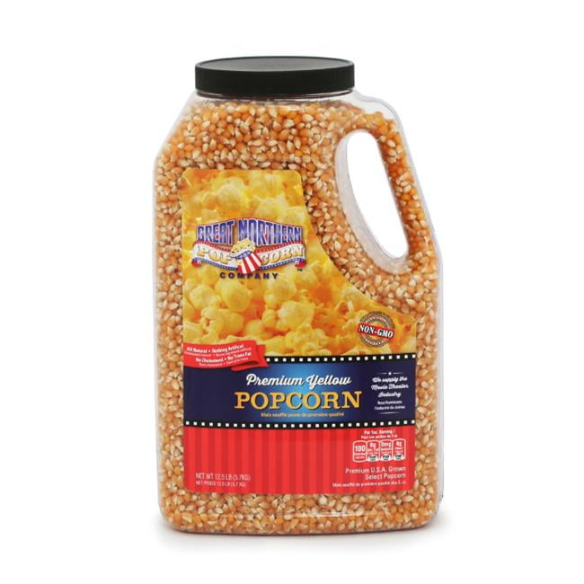 Great Northern Popcorn Premium Yellow Gourmet Popcorn, 12 Pound Jug ...