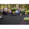 GroundSmart 16" x 16" x 5/8" Black SmartLoc Brick Rubber Paver, 75 Pack ...