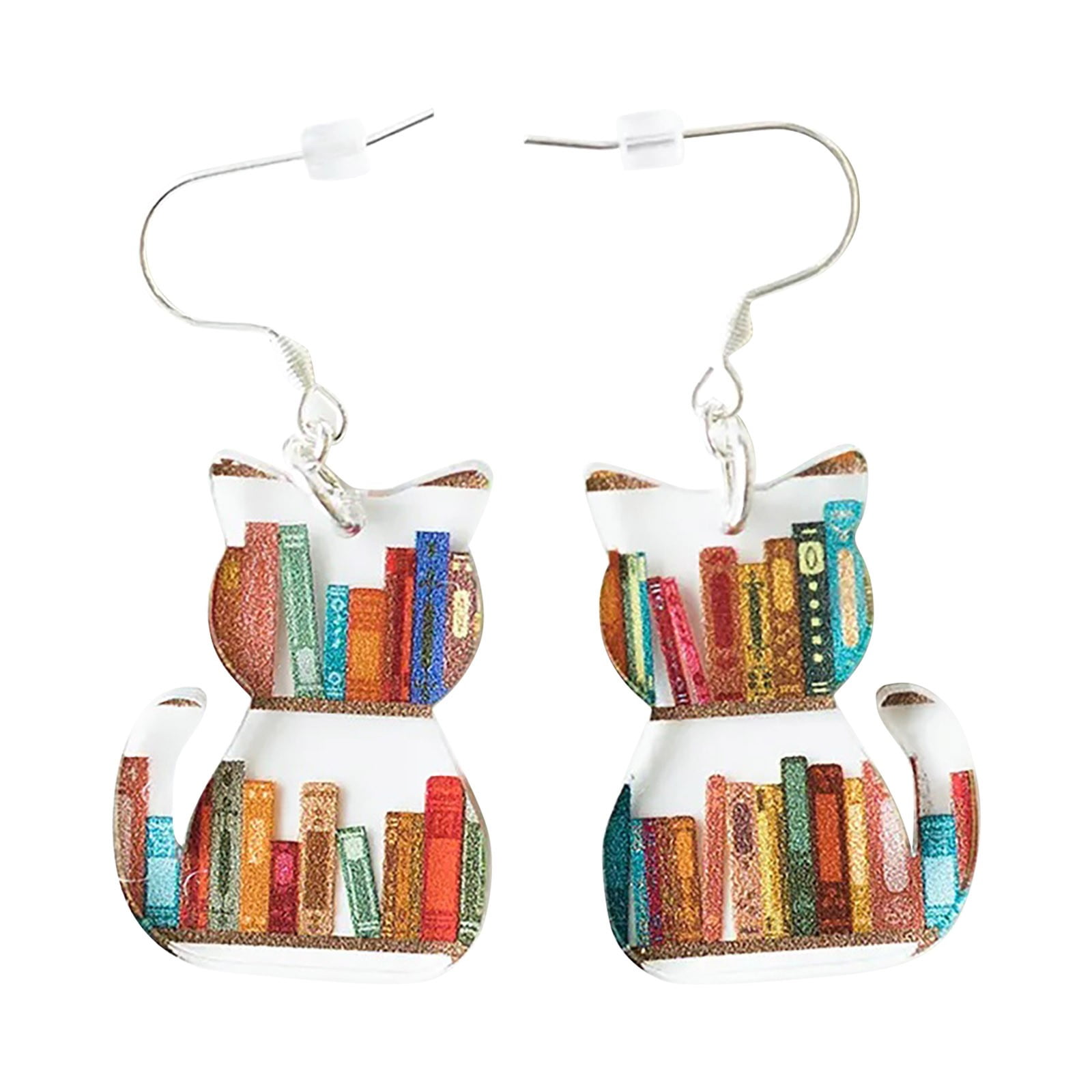 Click here for Riforla Cartoon Cat Earrings Cat Book Acrylic Earr... prices