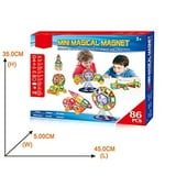 Mini Magnetic Blocks 86 pcs, Magnetic Tiles Building Blocks Set ...