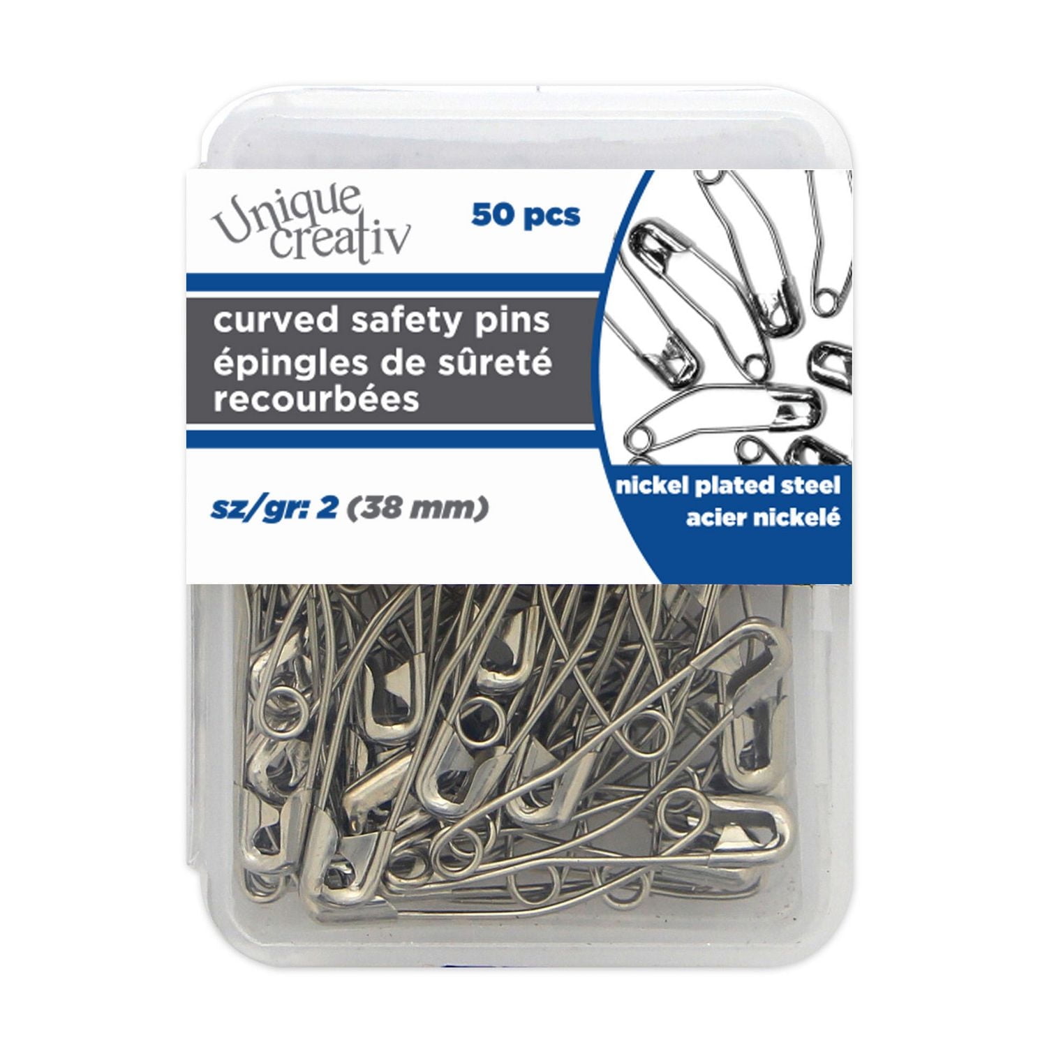 Click here for Unique Creativ Curved Safety Pins - 38 Mm  50 Piec... prices