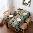 Cute Animal Footprints on Wood Plank Table Cloth 60x84in, Waterproof ...