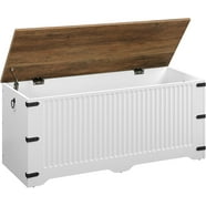 MOJO BOUTIQUE Natural Rattan Storage Trunk and Bench Lightweight ...