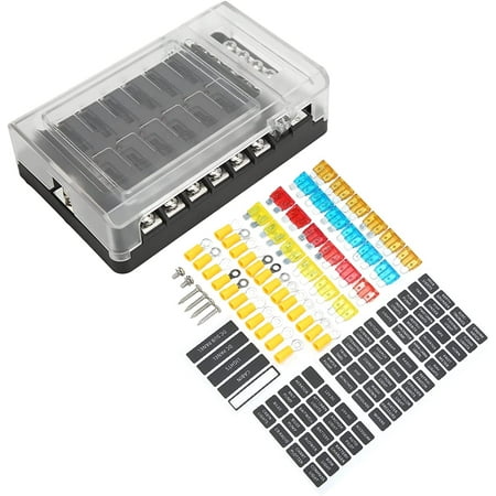 12 Way Fuse Block, 12 Way Automotive Fuse Box Waterproof Fuse Box ...