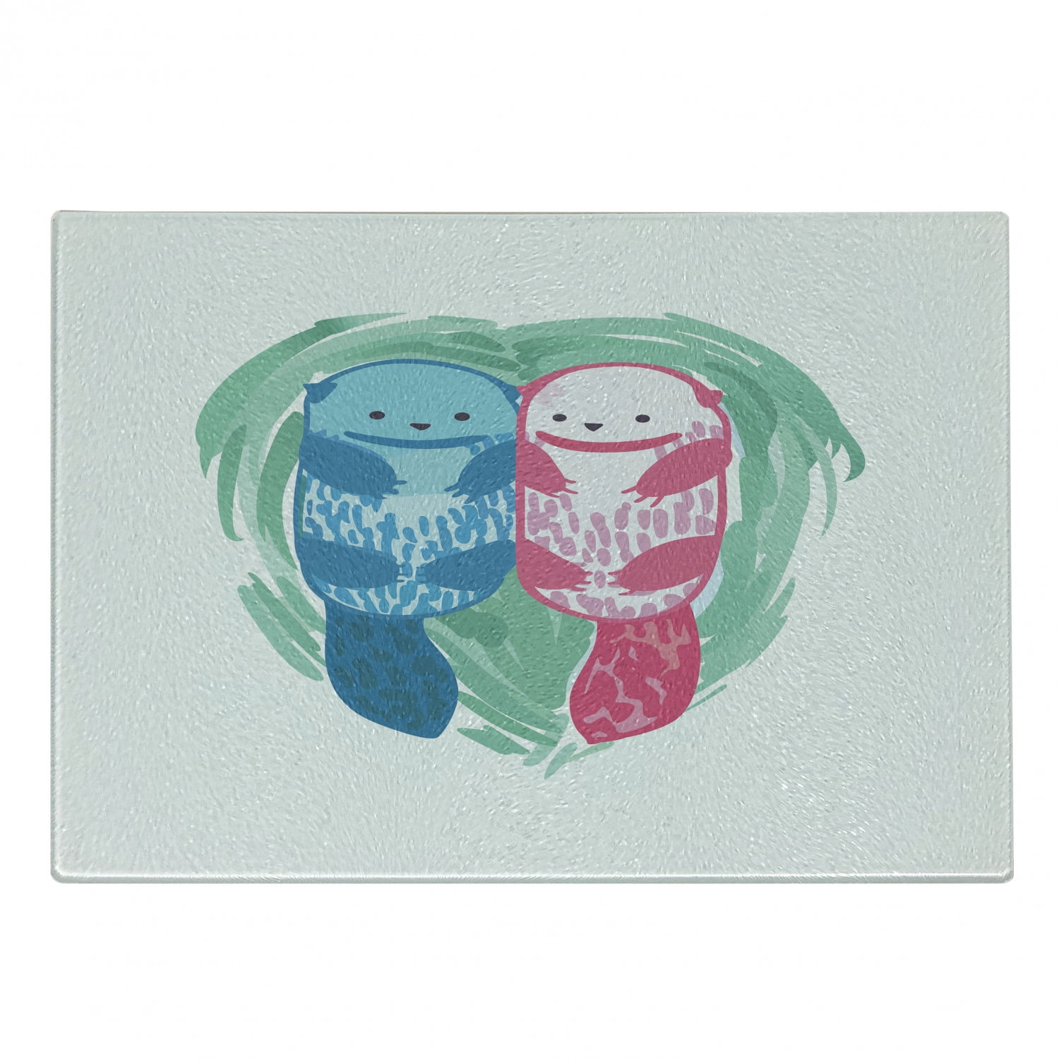 Otter Cutting Board, Water Mammal Watercolor Abstract Animal Pattern ...