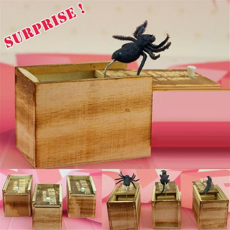 Wooden Surprise Prank Box Halloween Money Gift Box Joke Christmas Fake ...