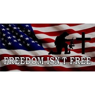 United States Patriotic Flag Pattern License Plate Frame - Walmart.com