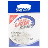 Eagle Claw Lazer Sharp L197GH-2/0 Circle Offset Hook 2/0 Size 8 Pack ...