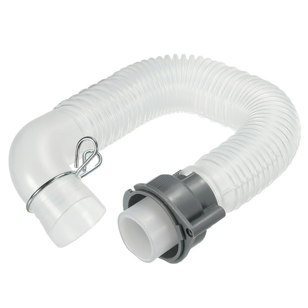 Uxcell Clear Washing Machine Drain Pipe 1.2Ft PVC Drain Hose Corrugated ...