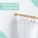 Home Details 42" to 74" Adjustable Straight Shower Curtain Tension Rod ...