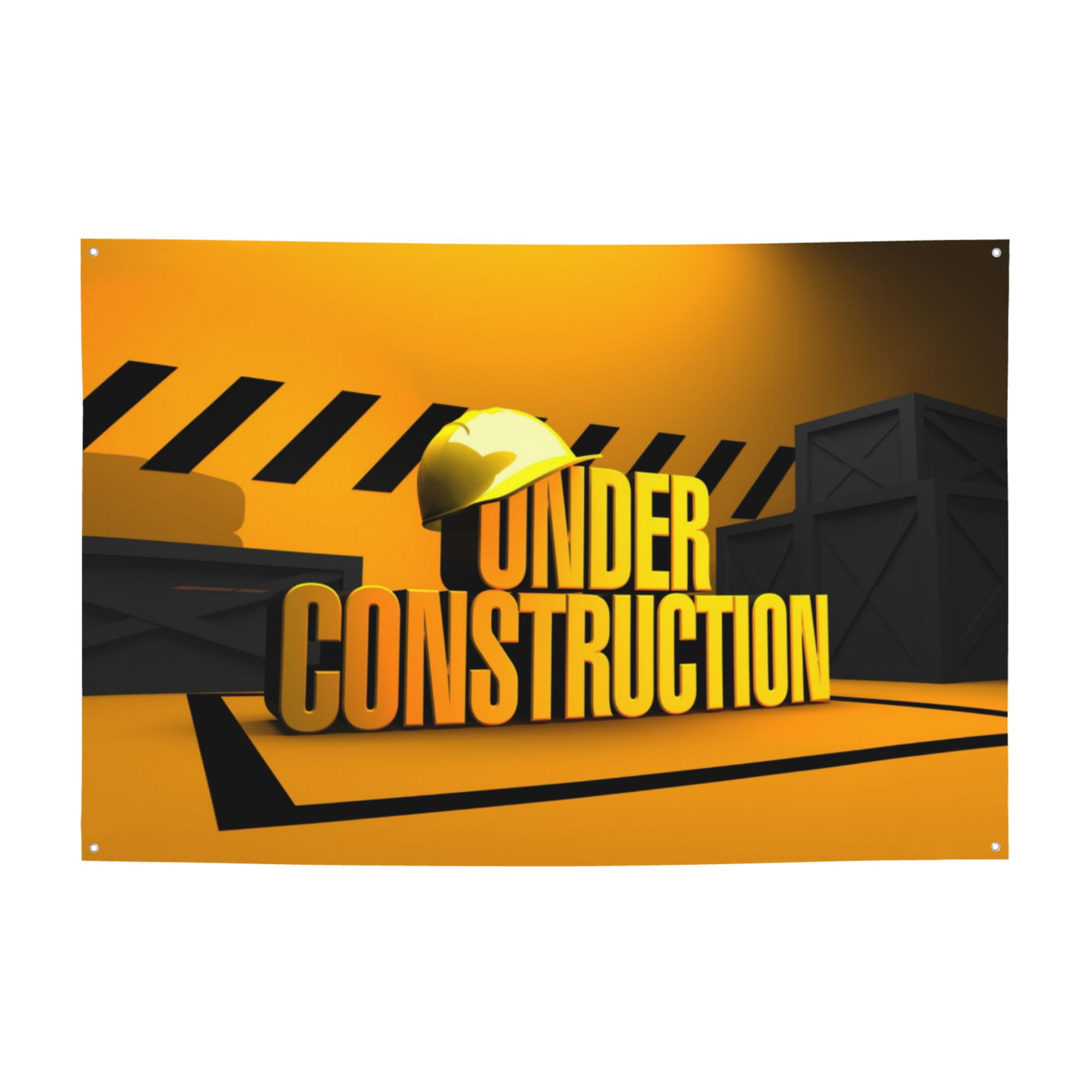 DouZhe Under Construction Sign Banner, Site Build Work Hanging Banners ...