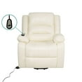 Whitney Deluxe Power Lift Recliner, Lay Flat Easy, Faux Leather Chair ...