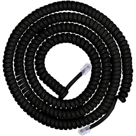 Power Gear Telephone Coiled Handset Cord, 4 Pack, 15ft Phone Cord ...