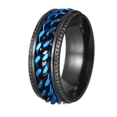 Anxiety Fidget Spinner Rings for Men Women Moon Star 14K White Gold ...