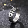 APIPEE Mens Titanium Ring Wedding Band Cubic Zirconia Rotatable Men ...