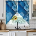 Abstract Marble Swag Curtain Valance for Window 2 Panels Stone Texture ...