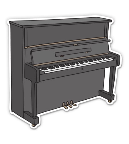 Piano - 8" Vinyl Sticker - For Car Laptop I-Pad - Waterproof Decal ...