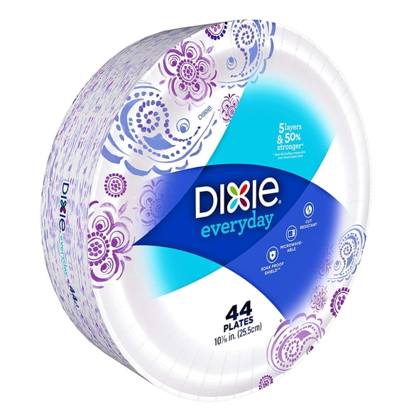 Dixie, Paper Plates, 10 1/16 in, Disposable Dinnerware - Walmart.com
