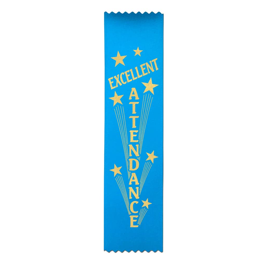 RibbonsNow Excellent Attendance Ribbons - 100 Flat Bookmark Style ...