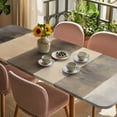 Abstract Brown Gray Stripes Fitted Rectangle Tablecloth 32" x 96 ...