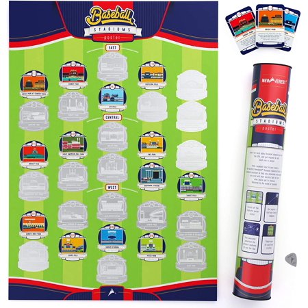 Newverest Major League Ballpark Scratch-Off Poster, Baseball Stadium ...