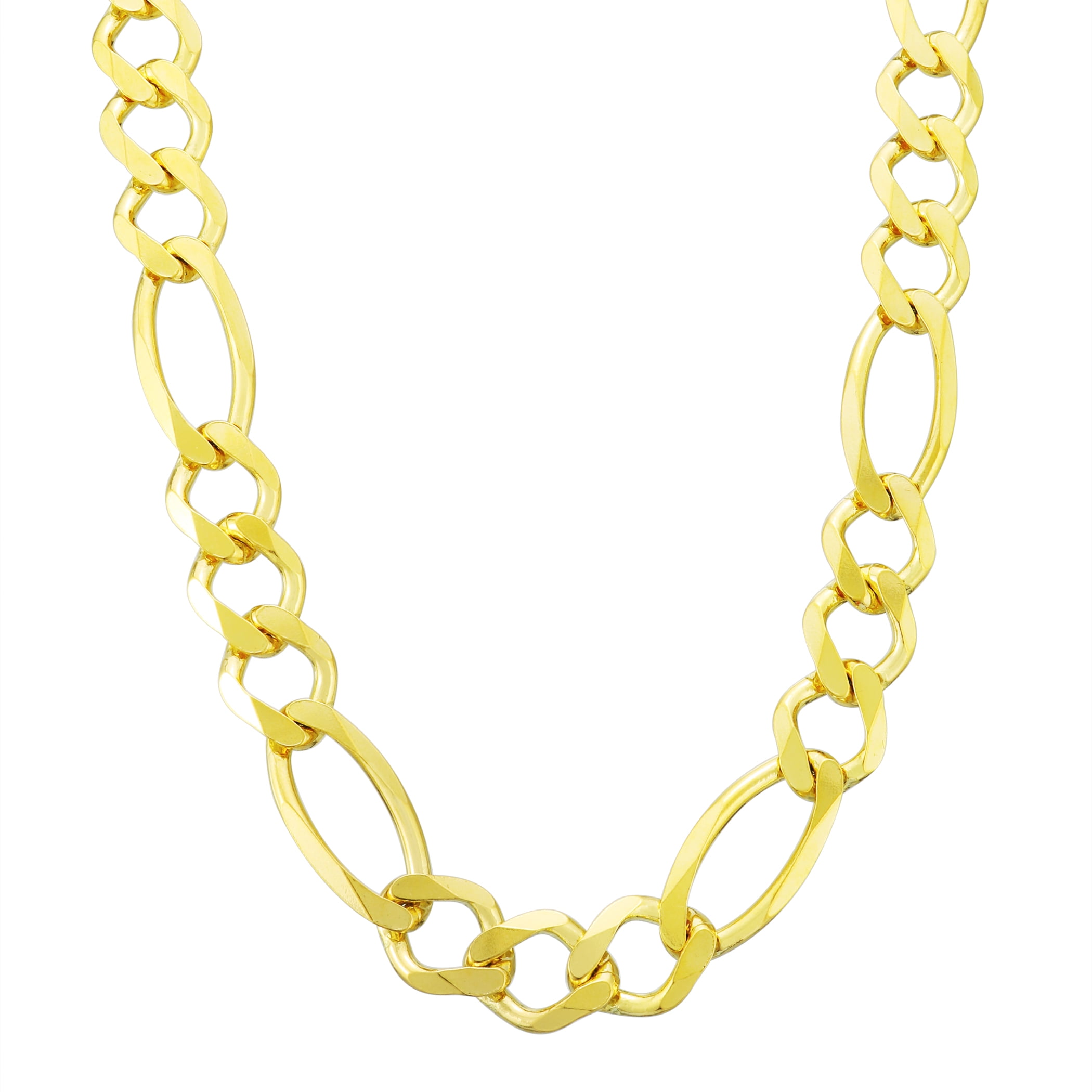 Nuragold 10k Yellow Gold 9mm Figaro Chain Link Necklace, Mens Jewelry ... Nuragold 10k Yellow Gold 9mm Figaro Chain Link Necklace, Mens Jewelry ...