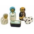 Handcrafted Handpainted Kashmiri Painted Badloo Wood Nativity Set (5 ...
