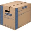 Bankers Box SmoothMove Basic Moving Boxes, Small, Kraft, Black, 25 ...