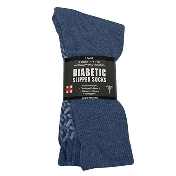 Personal Touch - Diabetic Socks Unisex- Non Skid Hospital Loose Fitting ...