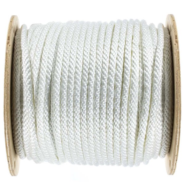 Golberg Solid Braid Black or White Nylon Rope 1/8-inch, 3/16-inch, 1/4 ...