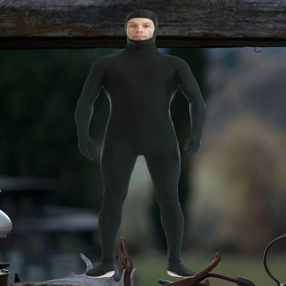 Buy NUOLUX Halloween Cosplay Full Body Tight Costumes Funny Open Face ...