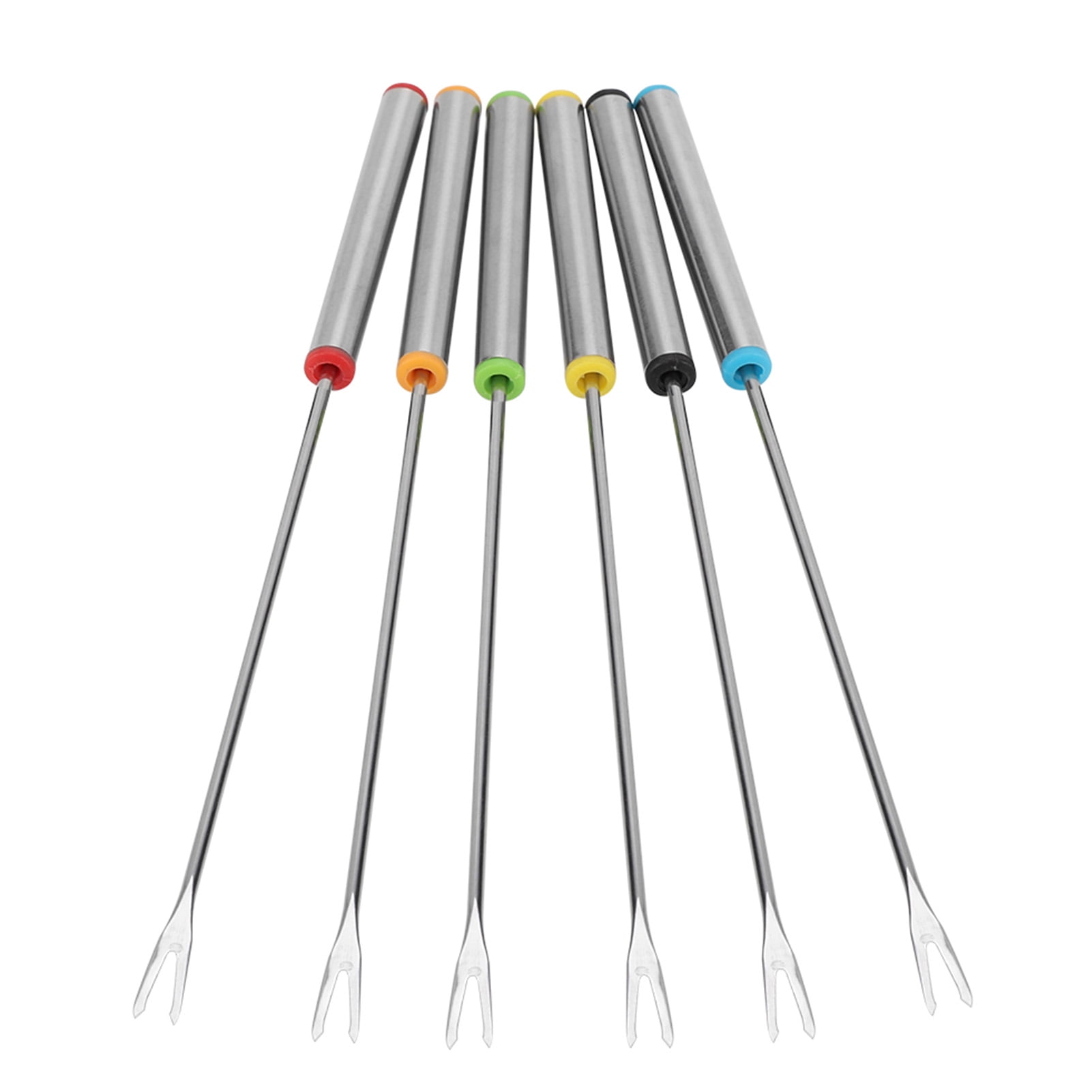 BORDSTRACT Fondue Forks Set Of 6, Stainless Steel Chocolate Cheese ...