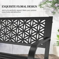 VINGLI 2-3 Seater Weather Resistant Outdoor Metal Bench with Floral ...