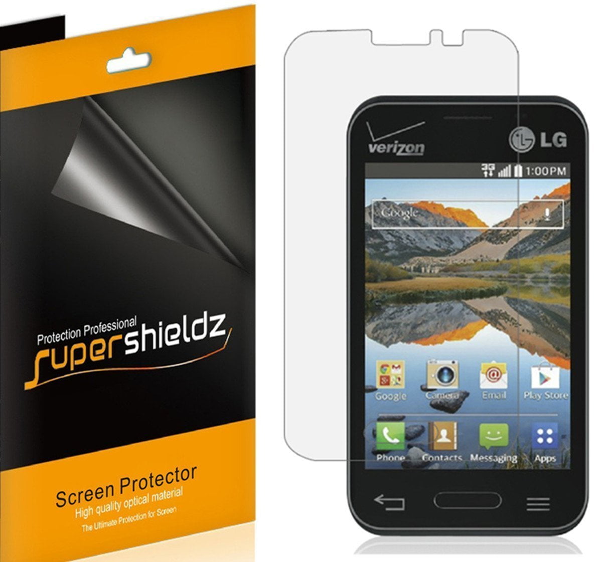 [6-Pack] Supershieldz Designed for LG Optimus Fuel (Straight Talk, Tracfone, Net 10) Screen ...