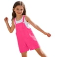 TIREOW Girls and Boys Solid Color Short Overalls Cute Casual Shortall ...