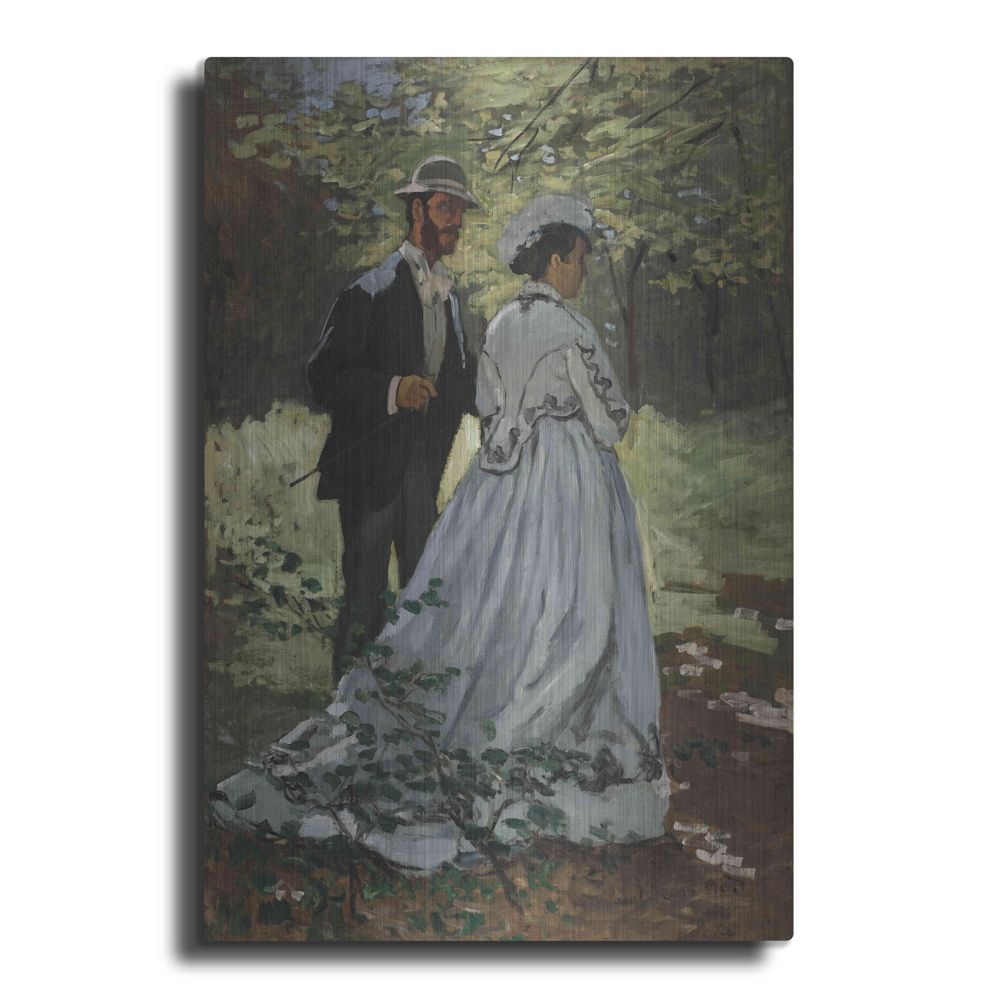 Luxe Metal Art 'Bazile And Camille' by Claude Monet, Metal Wall Art, 16 ...