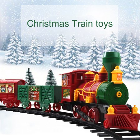 Aofa Christmas Train Set Matte Texture Spliceable Electronic Toys ...