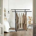 Edovaf Self-Standing, Movable Indoor Clothing Hanger, Steel Double Rod ...